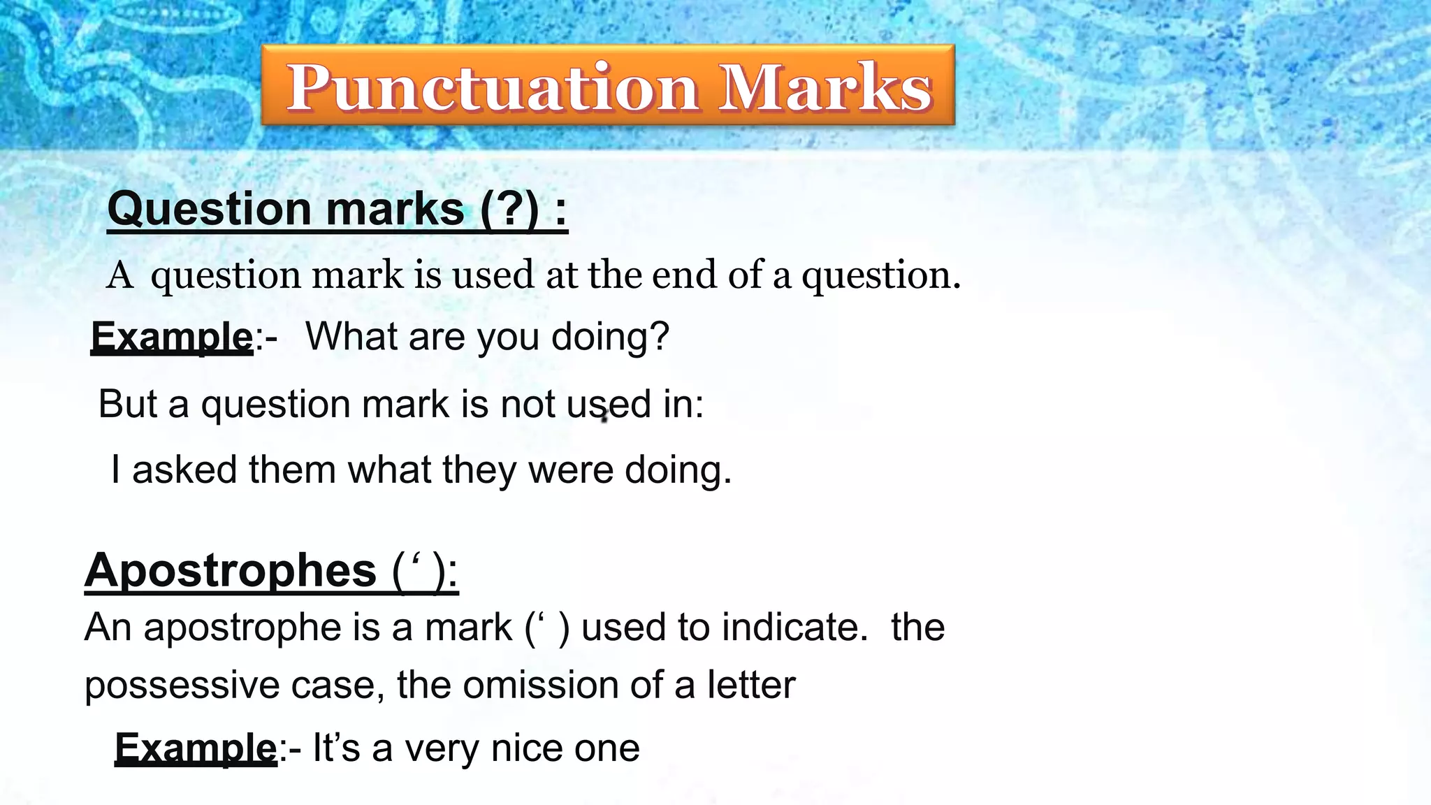 Punctuation marks | PPTX