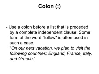 PUNCTUATION MARKS GUIDE FOR TEACHING AND LEARNING PROCESS.ppt