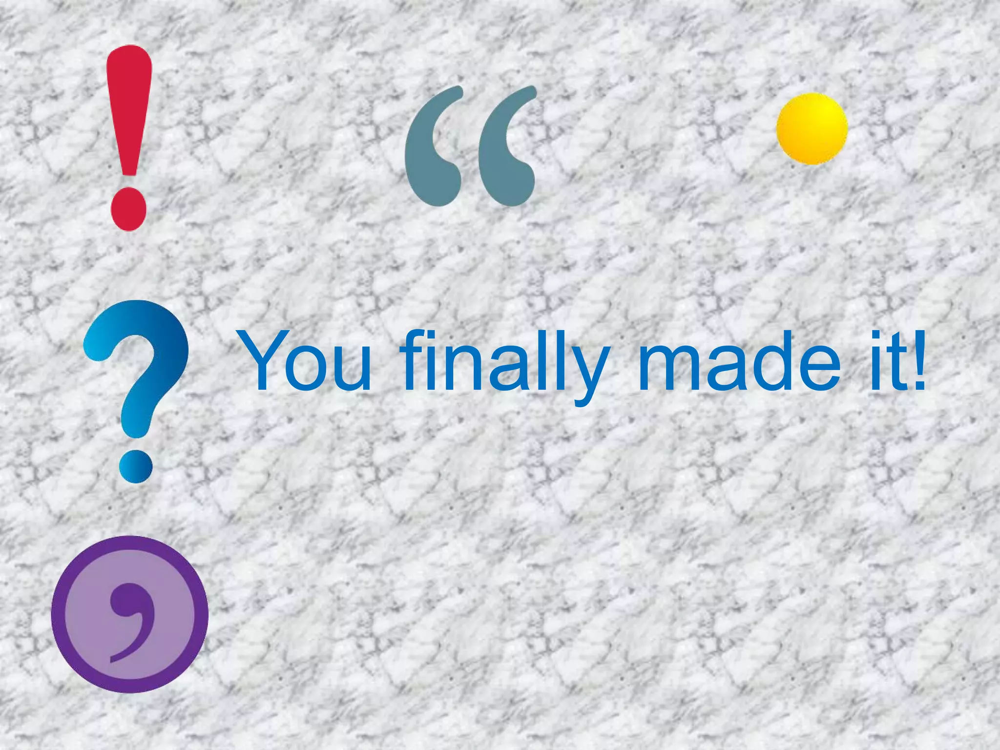 Punctuation marks ppt | PPT