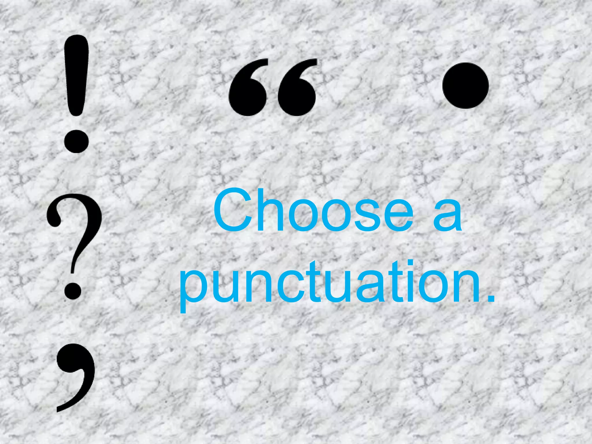 Punctuation marks ppt | PPT