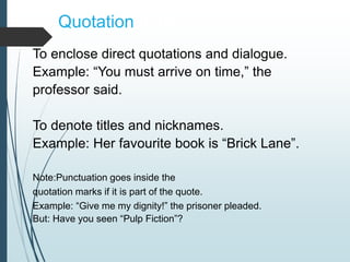 Punctuation | PPTX