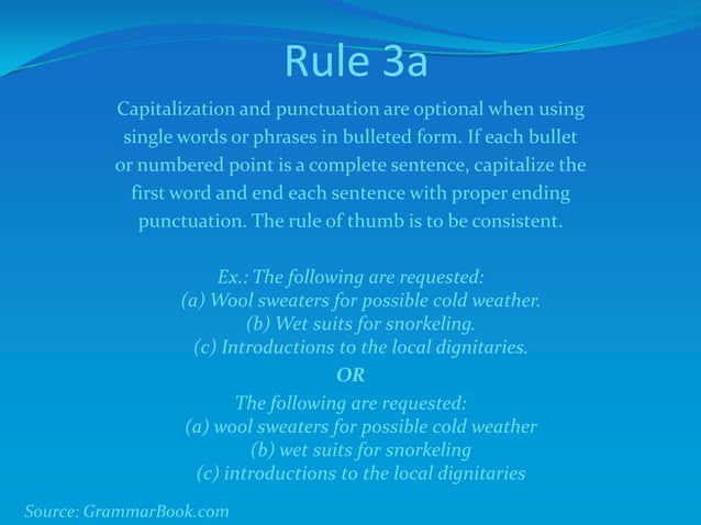 Punctuation on parade | PPT