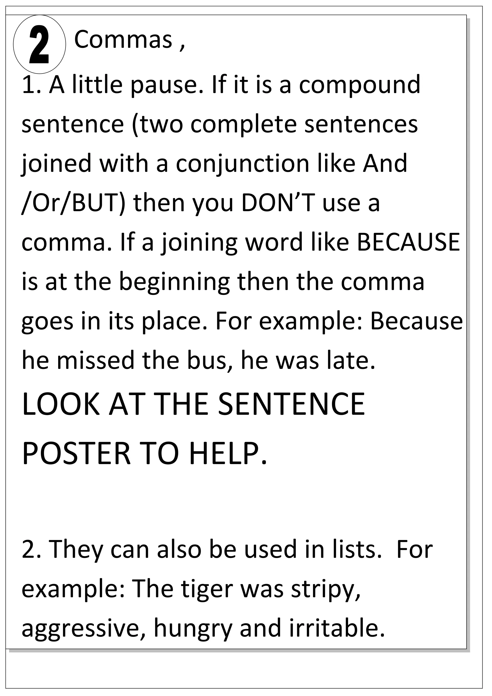 Punctuation poster | DOCX