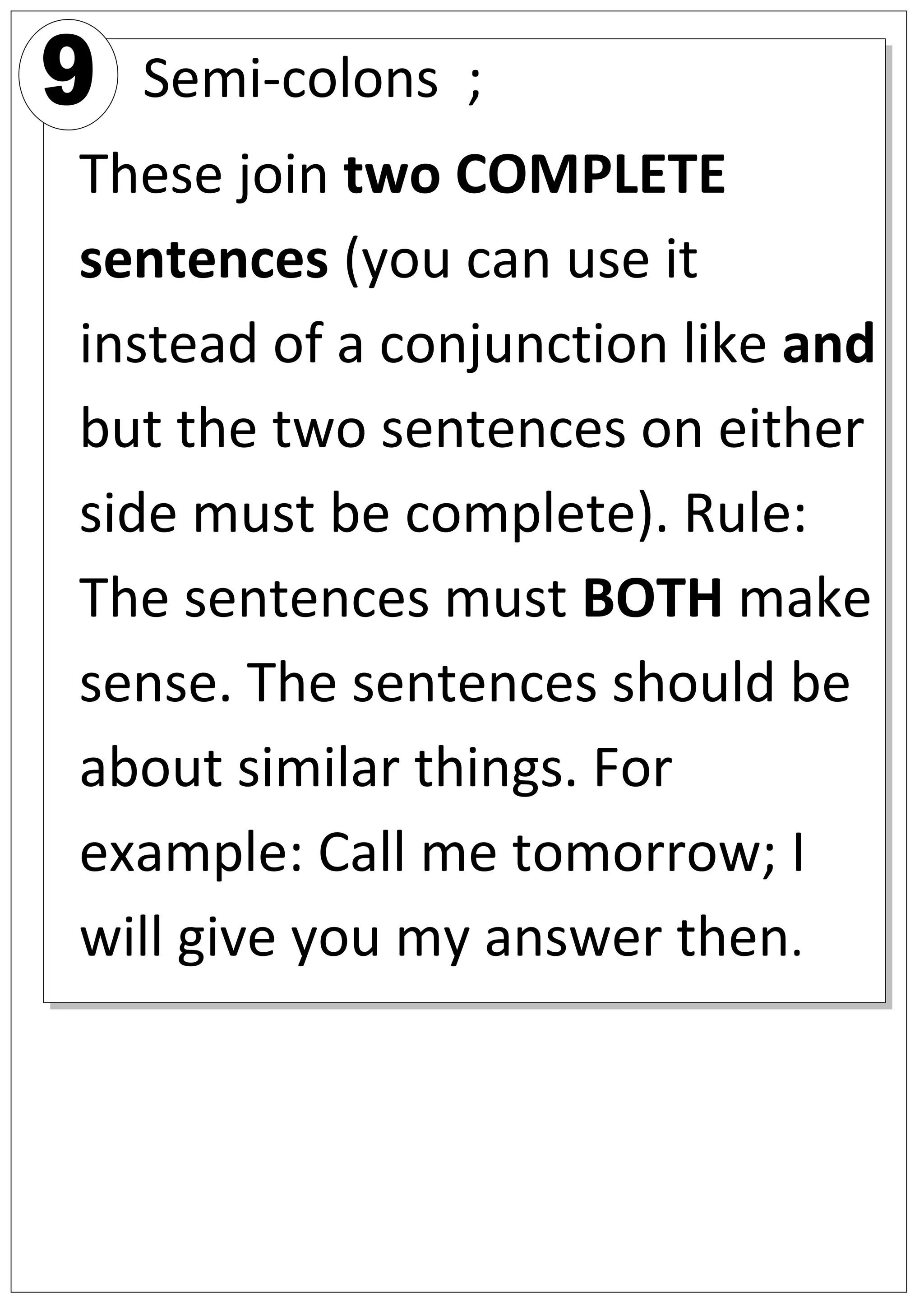 Punctuation poster | DOCX