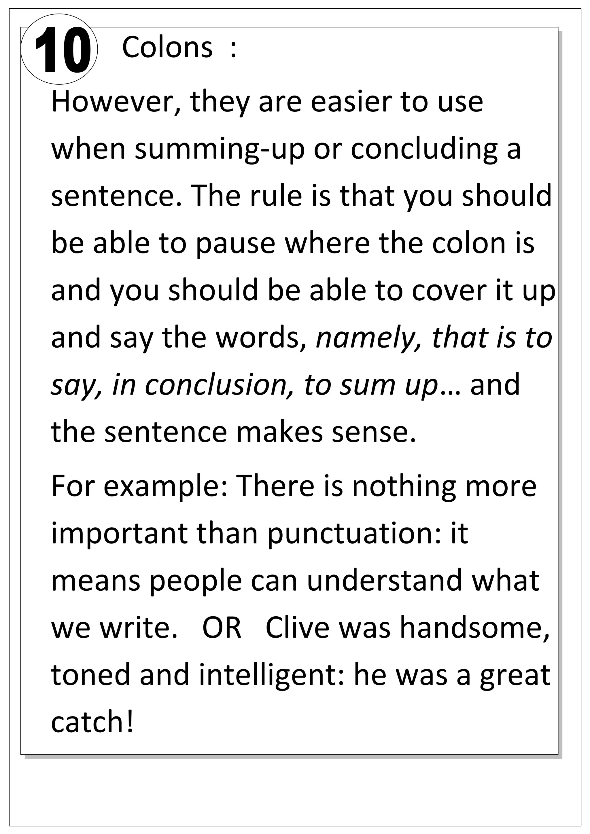 Punctuation poster | DOCX