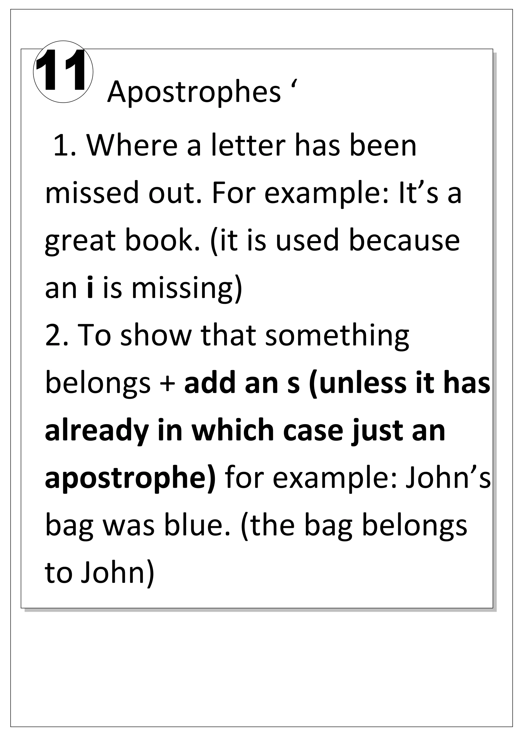 Punctuation poster | DOCX