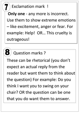 Punctuation poster | DOCX