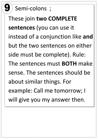 Punctuation poster | DOCX