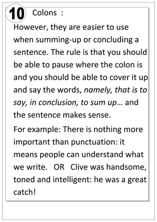 Punctuation poster | DOCX