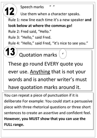Punctuation poster | DOCX