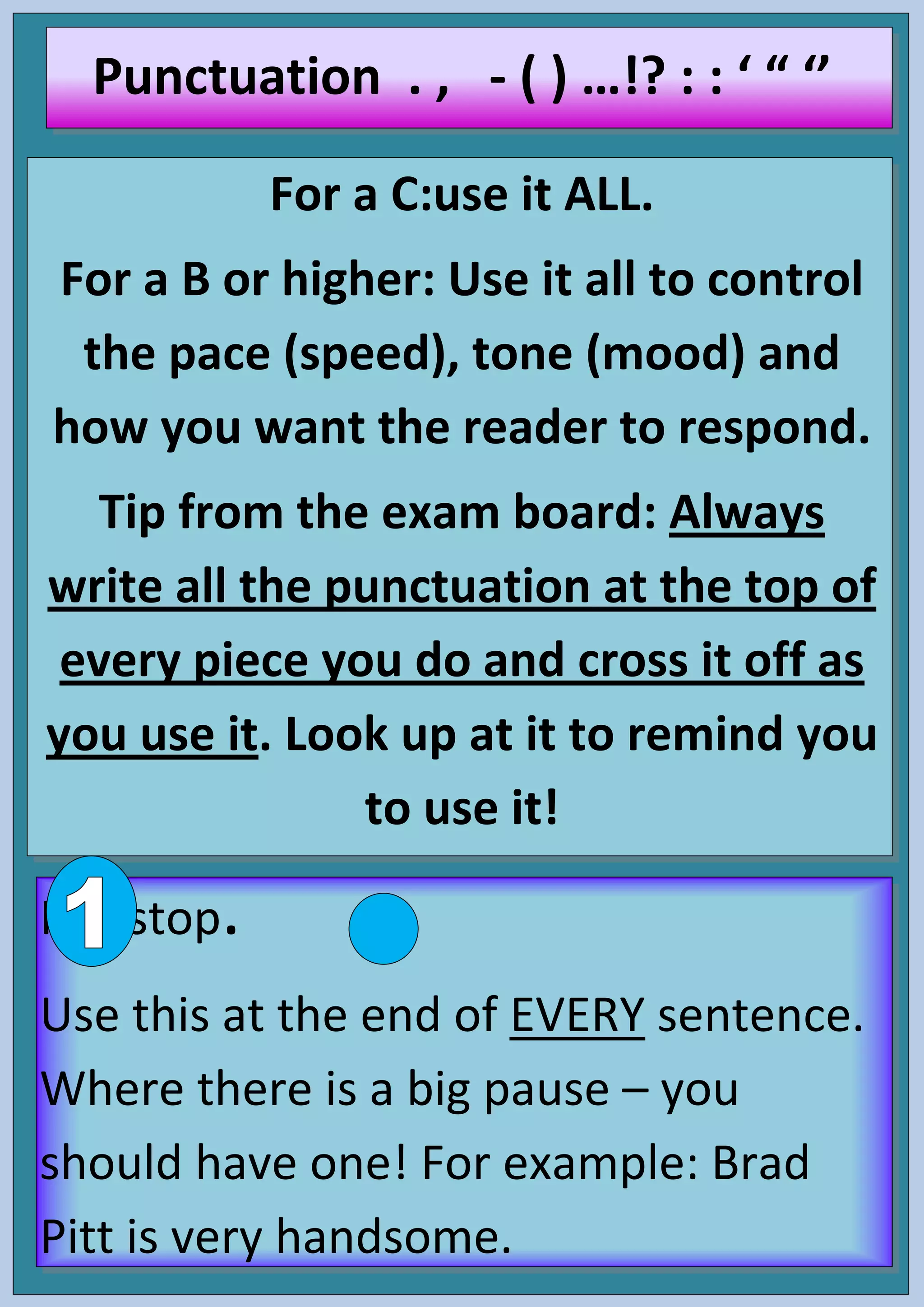 Punctuation poster | DOCX