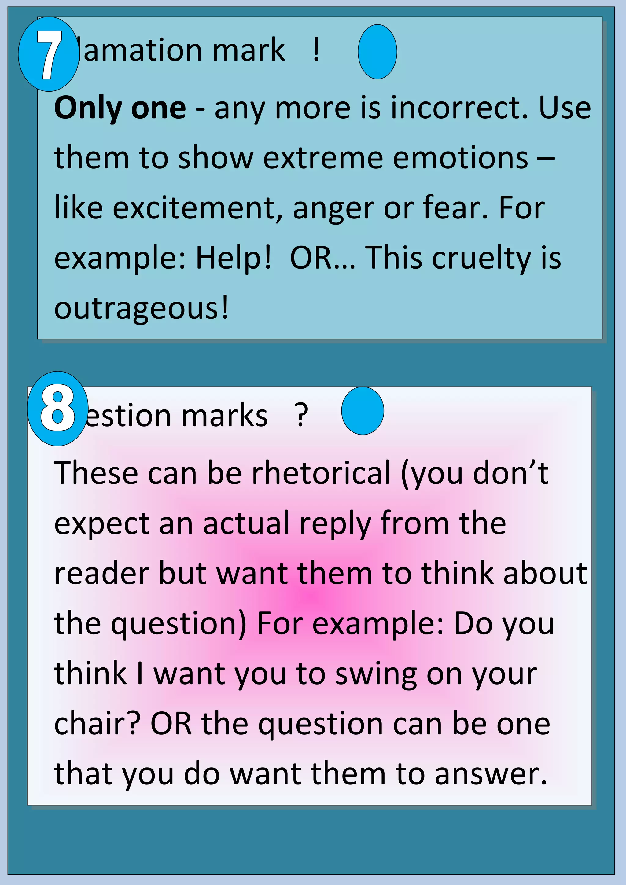 Punctuation poster | DOCX