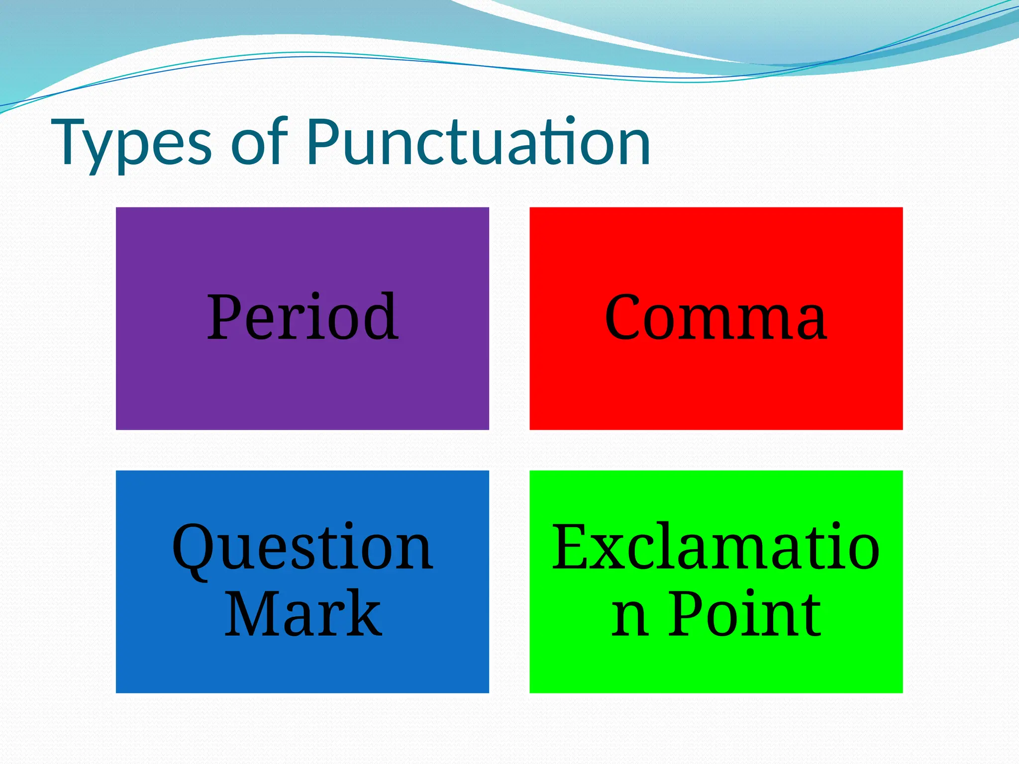 a power point presentation for punctuation | PPTX