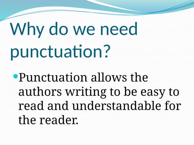 a power point presentation for punctuation | PPT