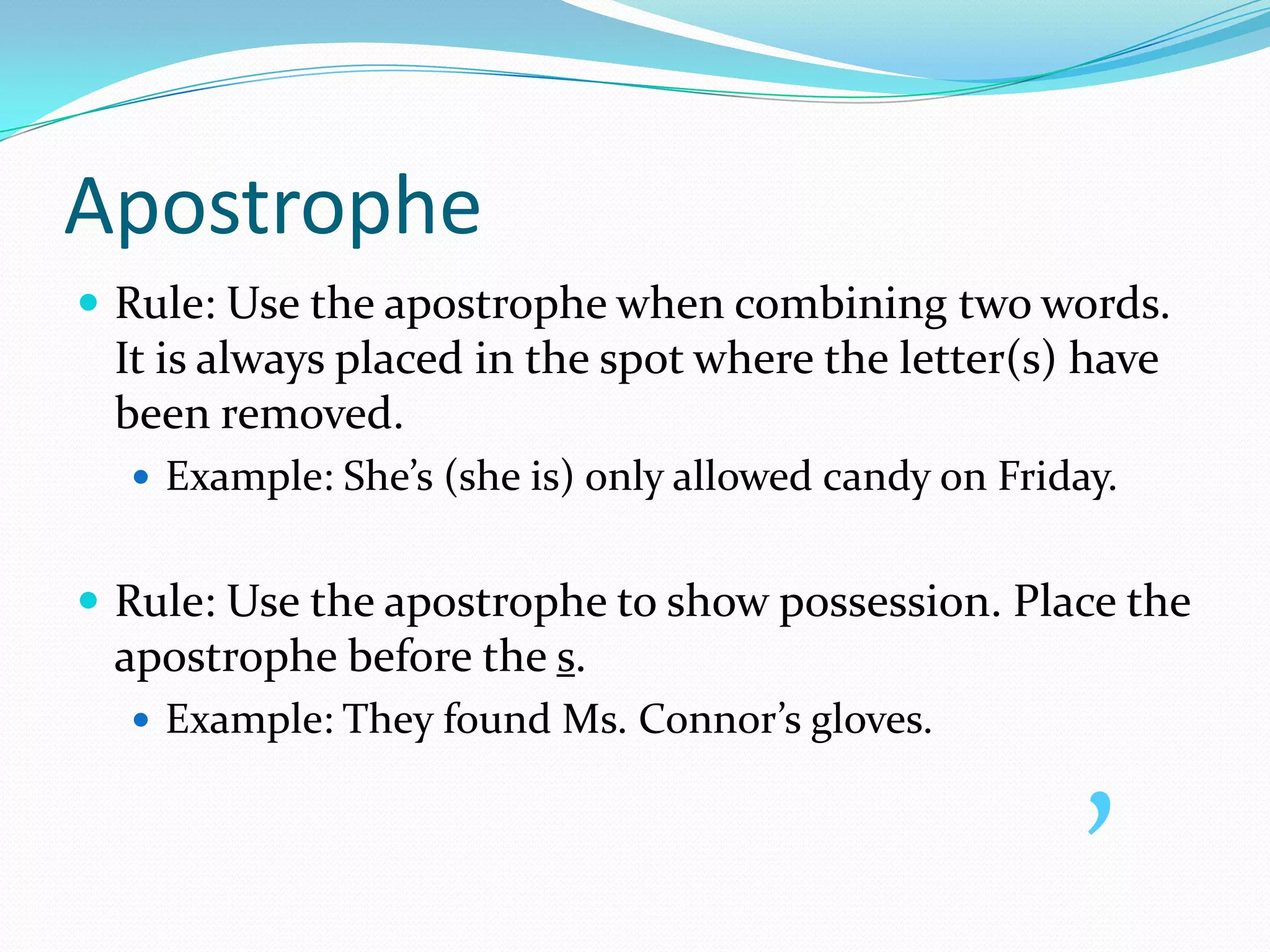 Punctuation Powerpoint | PPTX