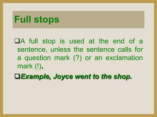 Punctuation powerpoint presentation | PPTX