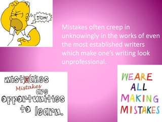 Common Errors in English and Punctuation PPT | PPTX