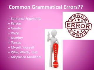 Common Errors in English and Punctuation PPT | PPTX