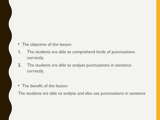 punctuation ppt for students in colledge | PPTX