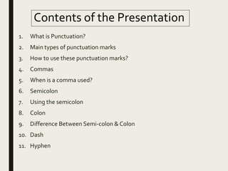 Punctuation Marks in English Grammar | PPTX