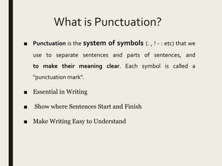 Punctuation Marks in English Grammar | PPTX