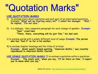English Lession - Correct Use of Punctuation | PPT