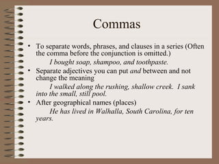 Punctuation Rules | PPT