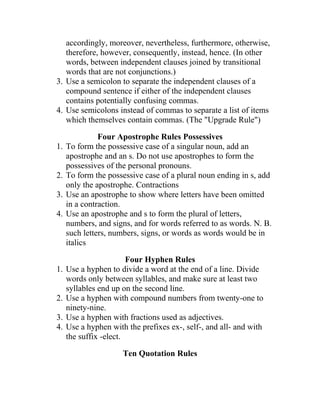 Punctuation rules | PDF