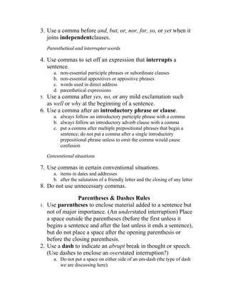 Punctuation rules | PDF