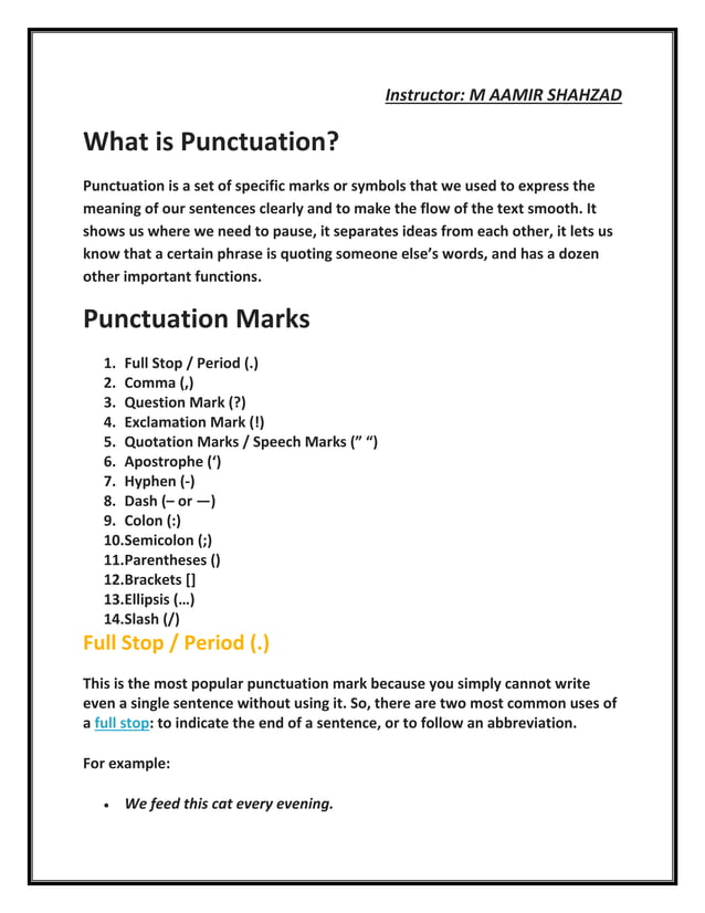 Punctuation rules | PDF