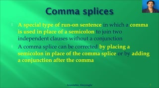 Punctuation rules - run on sentences, comma splices and sentence ...