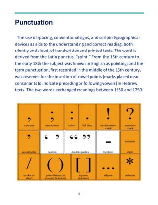 Punctuations - English Language Report | PDF