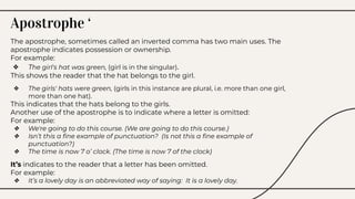 PUNCTUATIONS: Types and Ways to Use Them | PDF
