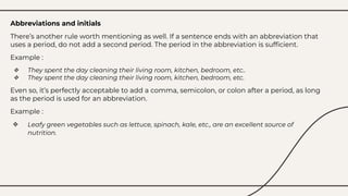 PUNCTUATIONS: Types and Ways to Use Them | PDF