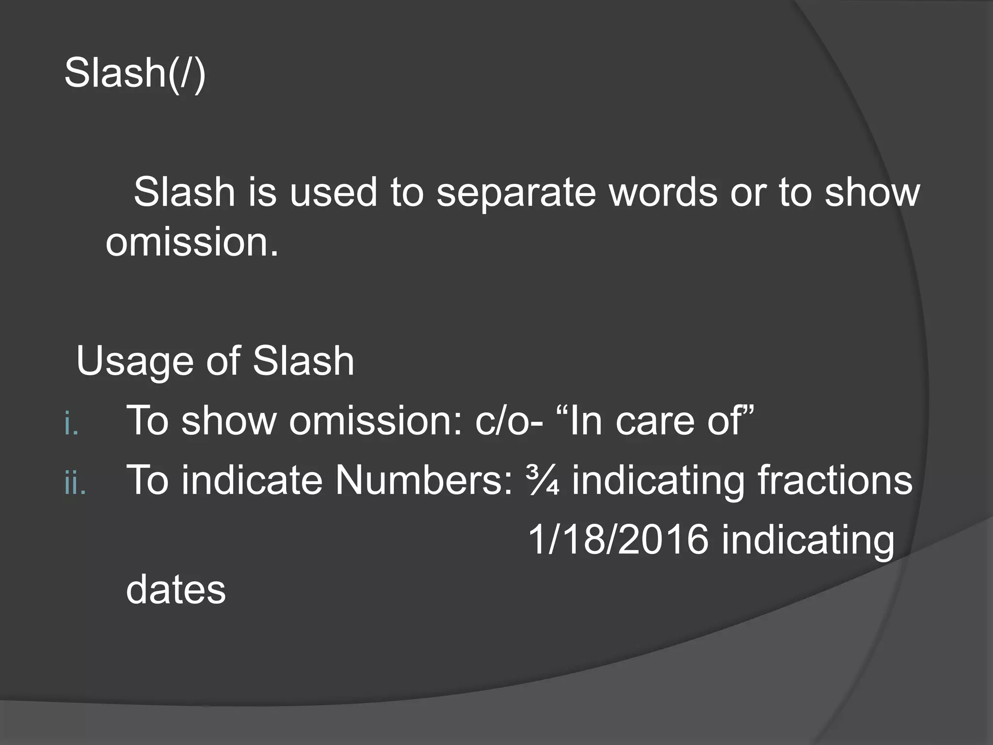 Punctuations and their use | PPTX