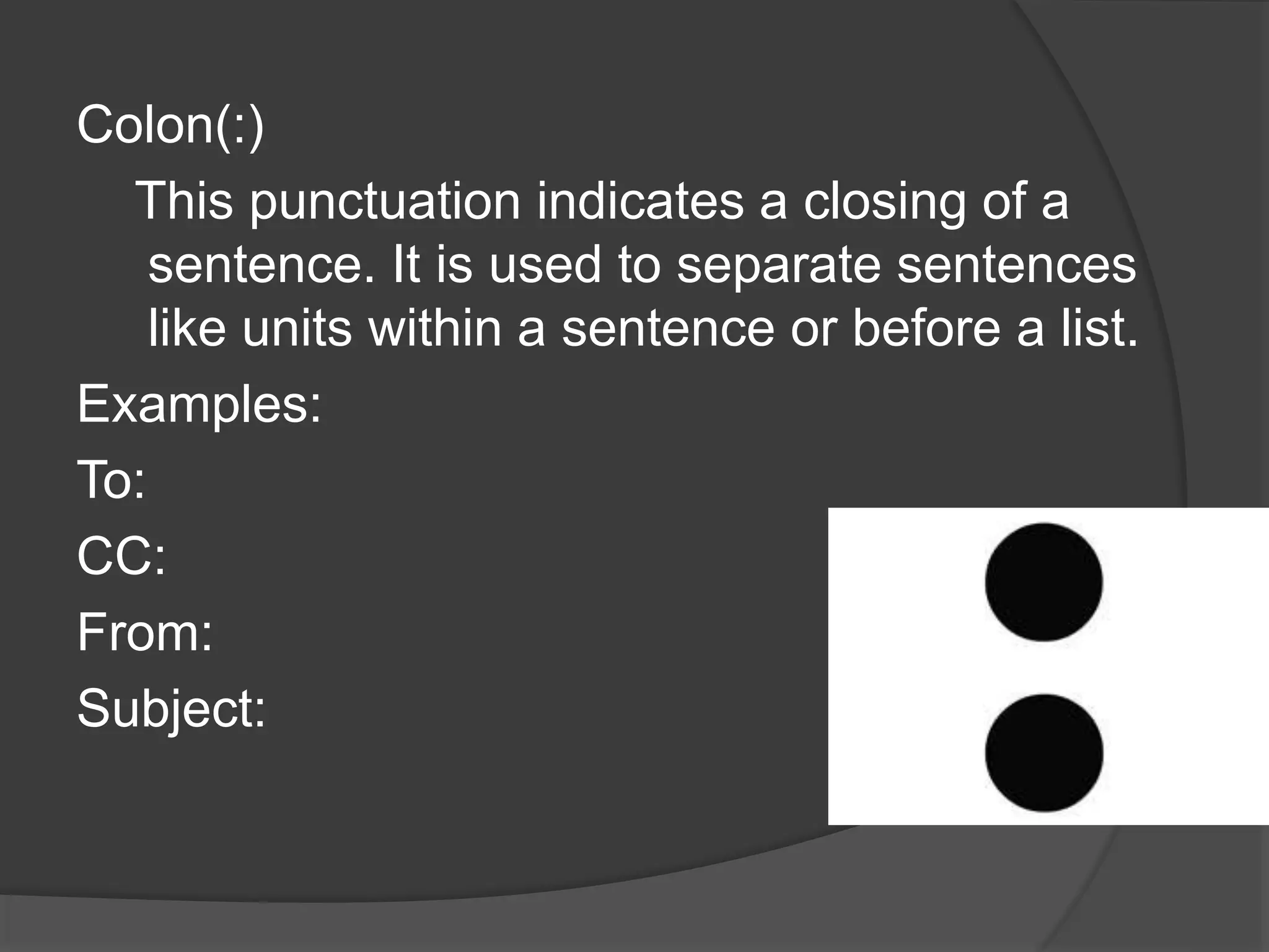 Punctuations and their use | PPTX