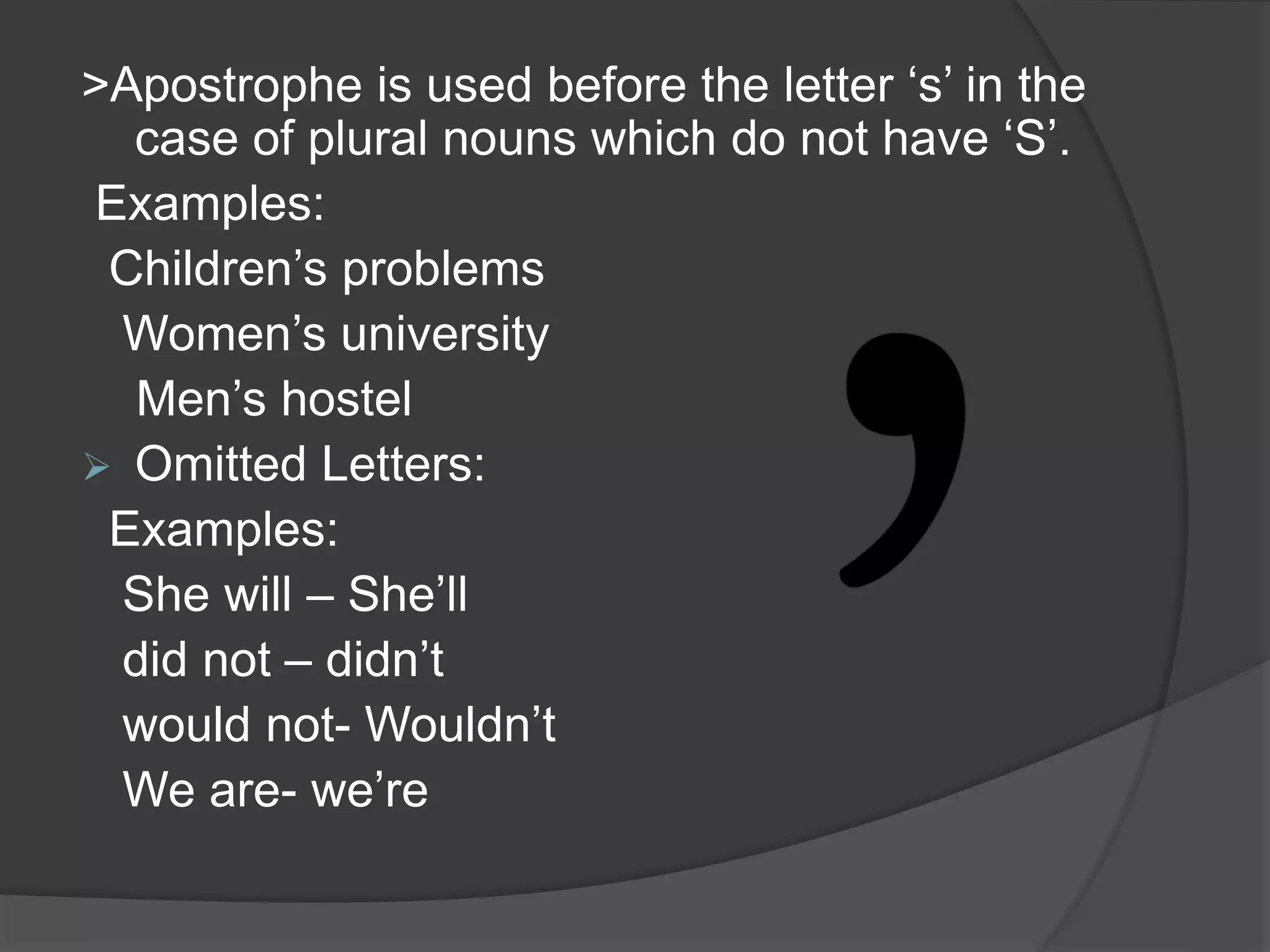 Punctuations and their use | PPTX