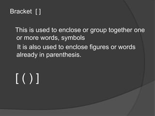 Punctuations and their use | PPTX