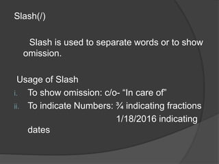 Punctuations and their use | PPTX