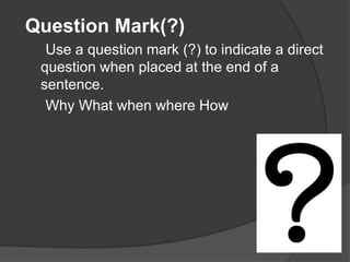 Punctuations and their use | PPTX