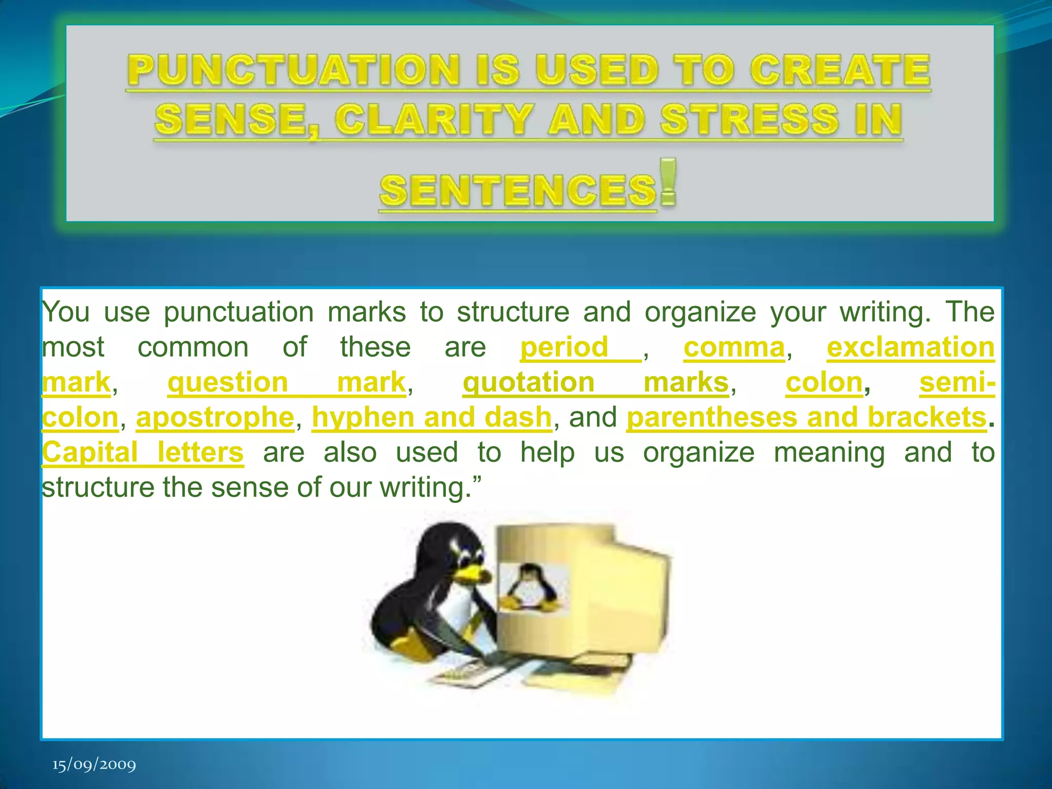 Punctuation marks exercises | PPTX