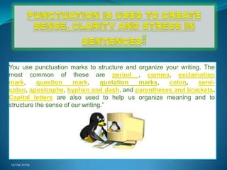 Punctuation marks exercises | PPTX