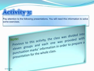 Punctuation marks exercises | PPTX