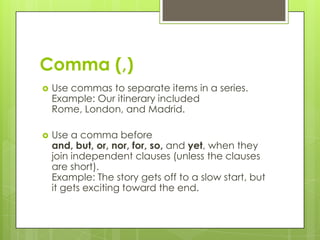 Punctuation tips | PPT