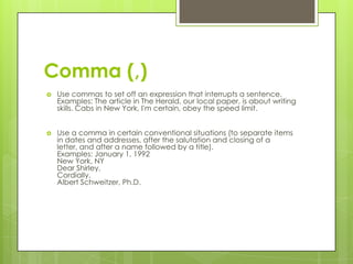 Punctuation tips | PPT