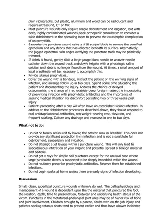 Puncture Wounds | DOC