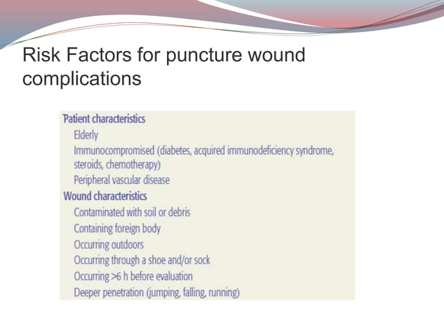 Puncture wounds and bites | PPTX | First Aid | Injuries