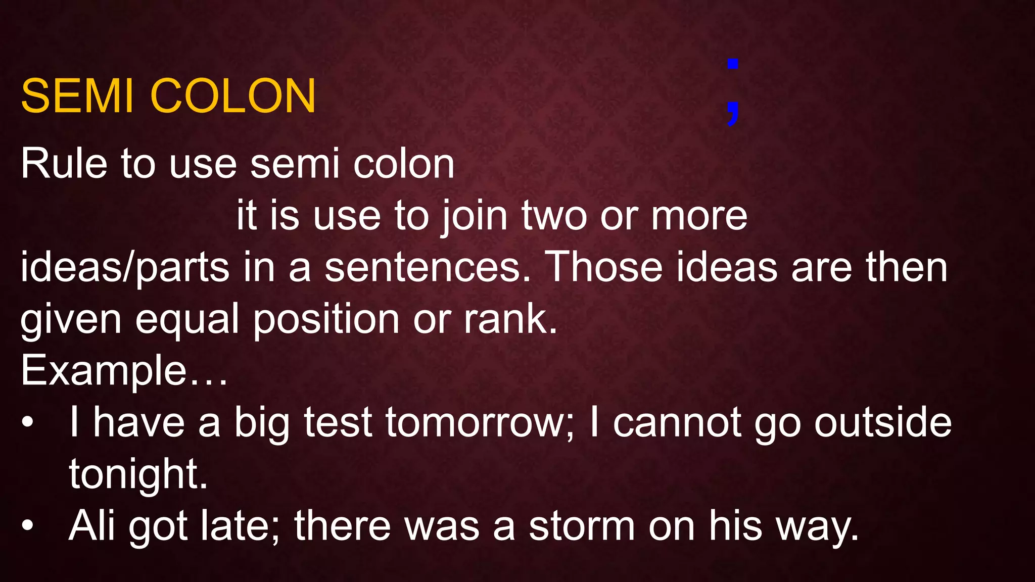 Punctuation English | PPTX