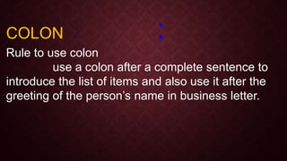 Punctuation English | PPT