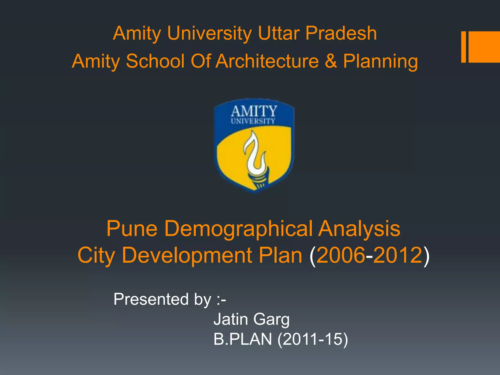 Demographic Analysis of Pune | PPTX